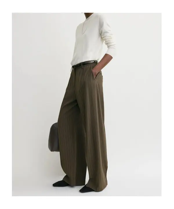 TOTEME Pinstripe Wide Trousers