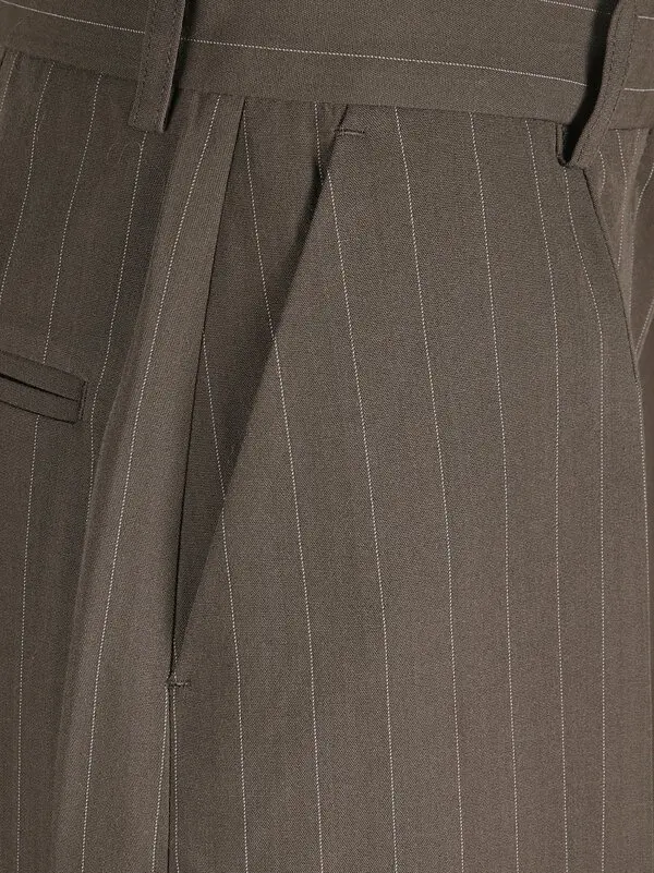 TOTEME Pinstripe Wide Leg Trousers