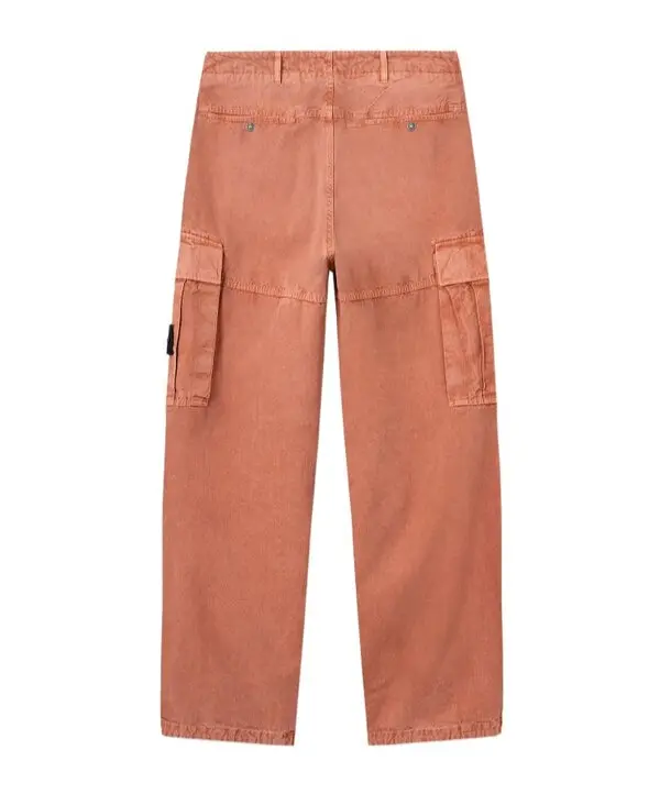 Stone Island Loose-fit Cargo Trousers With Drawstring Cuffs