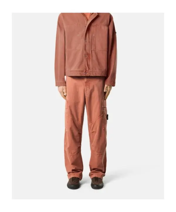 Stone Island Loose-fit Cargo Trousers With Drawstring Cuffs
