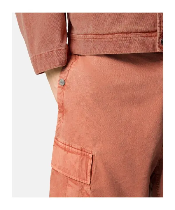 Stone Island Loose-fit Cargo Trousers With Drawstring Cuffs