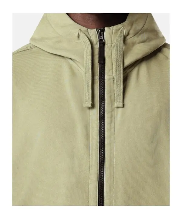 Stone Island Oversized-fit Zip-up Sweatshirt With 'vertical Placement' Print