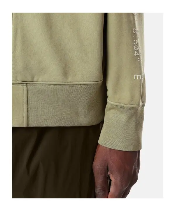 Stone Island Oversized-fit Zip-up Sweatshirt With 'vertical Placement' Print