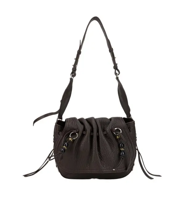 Isabel Marant Étoile Adjustable Shoulder Bag With Drawstring And Tassels - Brown