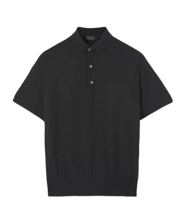 Loro Piana Short-sleeved Polo Shirt - Black