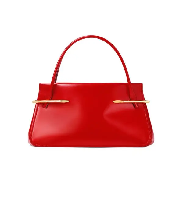 Givenchy Medium Pinch Bag In Leather - Coral/pearl