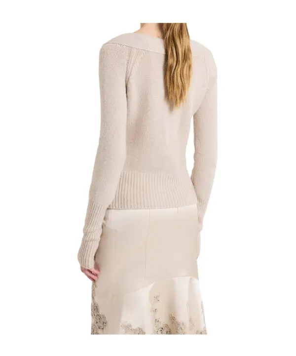 Ermanno Scervino Pure Cashmere Cardigan With Front Bow Detail