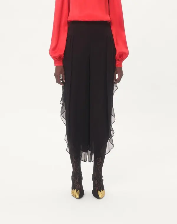 Valentino Garavani Ruffled Trim Ballon Trousers