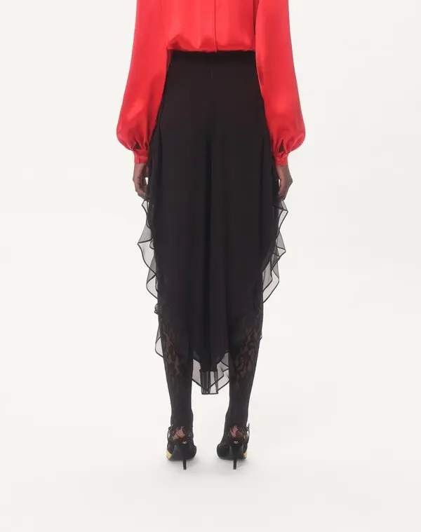 Valentino Garavani Ruffled Trim Ballon Trousers