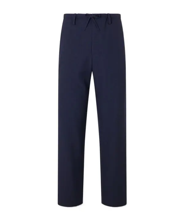 Dries Van Noten Straight-leg Drawstring Trousers - Blue