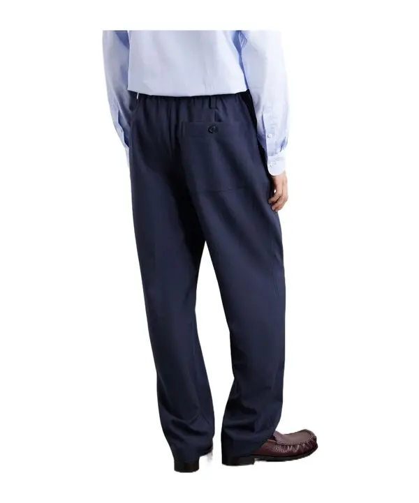 Dries Van Noten Straight-leg Drawstring Trousers - Blue