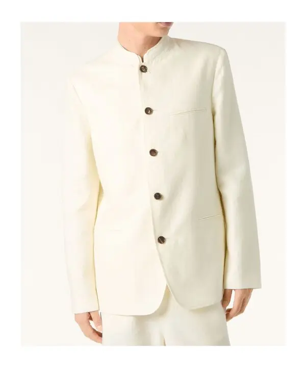 Loro Piana Long Sleeve Stand Collar Jacket