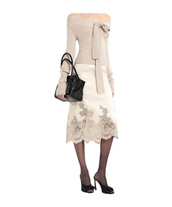 Ermanno Scervino Lace Ruffle Skirt