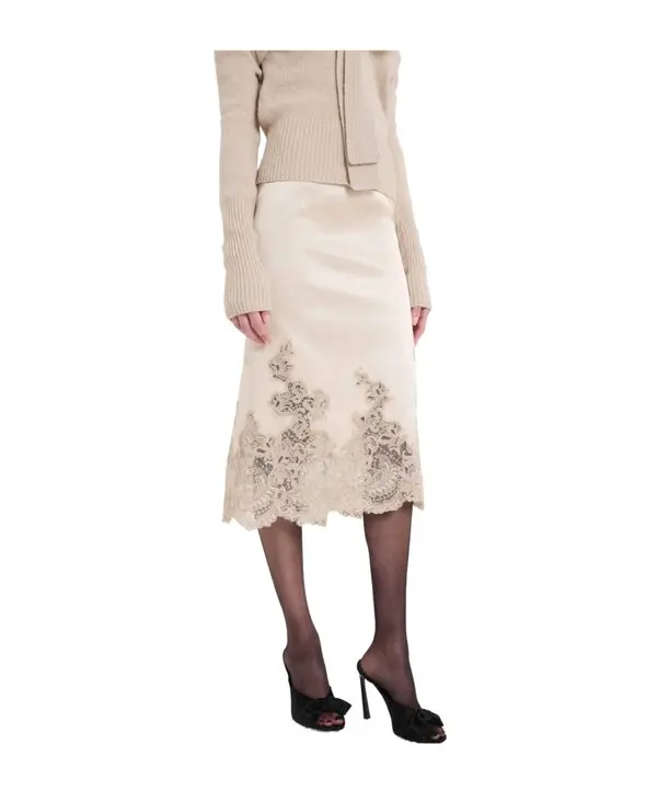 Ermanno Scervino Lace Ruffle Skirt