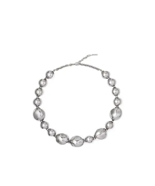 Givenchy Sculpted Gem Necklace In Metal