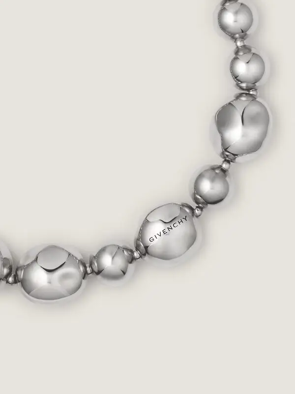Givenchy Sculpted Gem Necklace In Metal