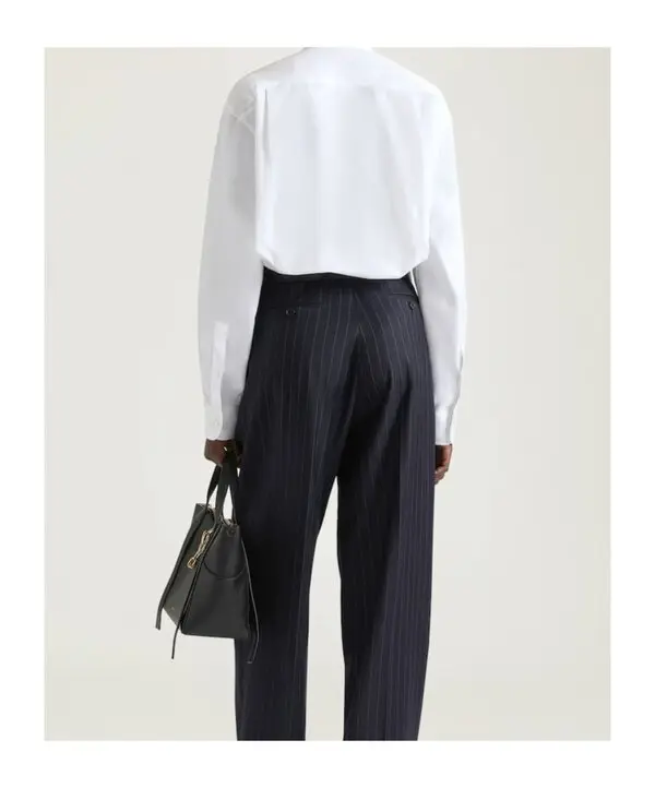 Givenchy Cropped Shirt In Poplin With Embroidered Bow