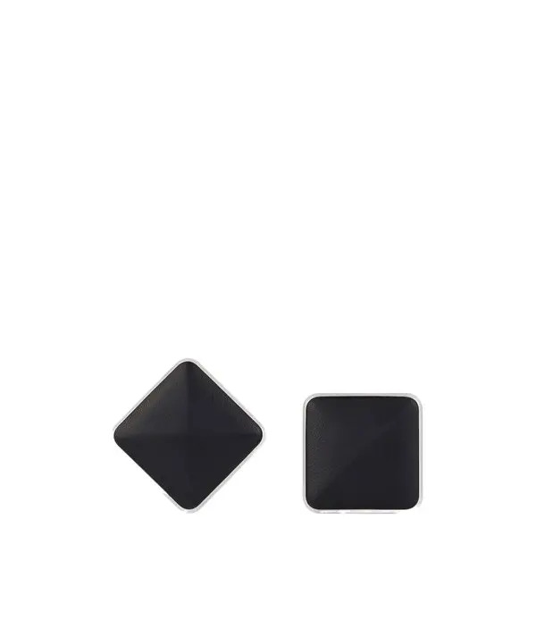 Givenchy Sculpt Asymmetric Earrings In Metal And Leather