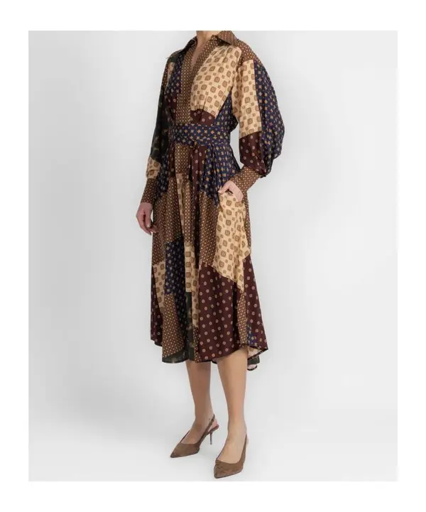 Zimmermann Patchwork Print Midi Dress