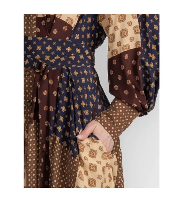 Zimmermann Patchwork Print Midi Dress