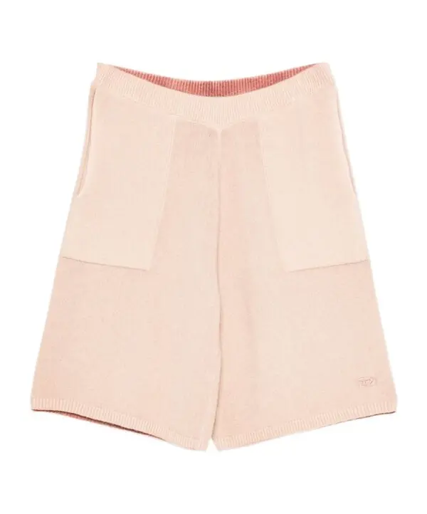 DIESEL® Knitted Knee-length Shorts With Elastic Waist - Nude