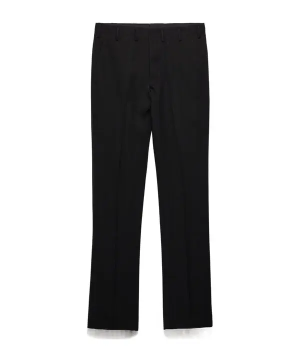 Prada Straight-leg Tailored Wool Trousers - Black
