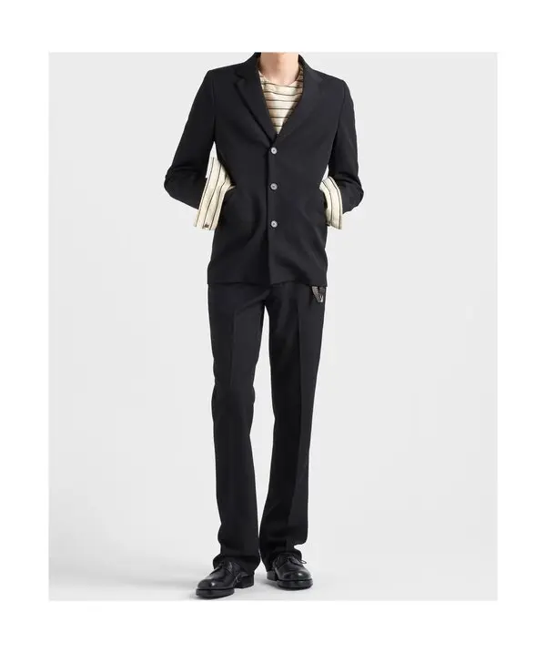 Prada Straight-leg Tailored Wool Trousers