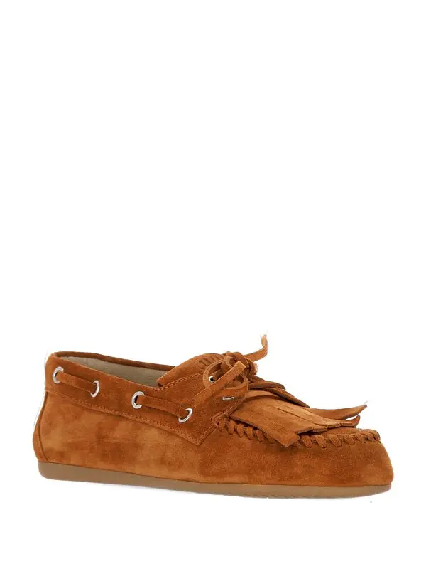 Miu Miu Fringed Suede Loafers