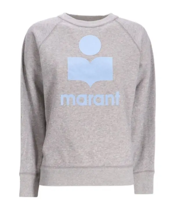 Isabel Marant Étoile Graphic Logo Crewneck Sweatshirt - Gray