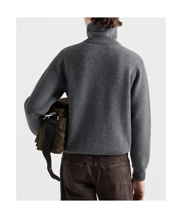 Prada Wool And Cashmere Polo Sweater