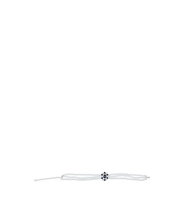 SELF-PORTRAIT Double-stranded Pearl And Crystal Choker