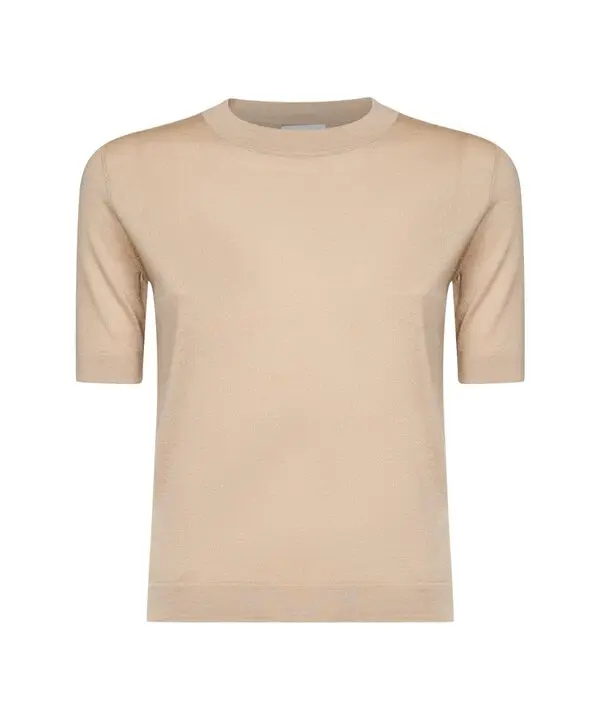 Max Mara Short-sleeved Knit Top - Nude