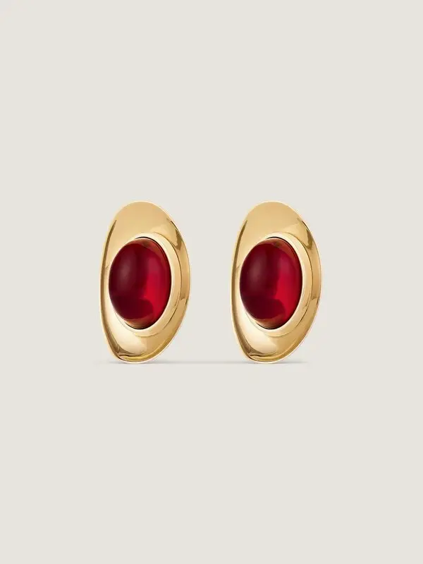 Givenchy Sculpted Gem Earrings In Metal And Resin