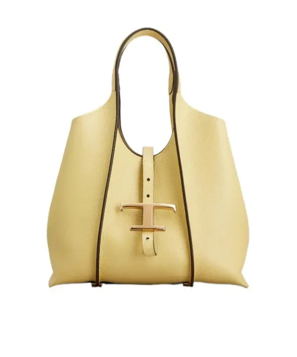 TOD'S Mini T Timeless Hardware Shopping Tote Bag - Yellow