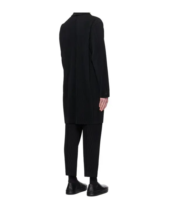 Issey Miyake Plissé Single-breasted Coat