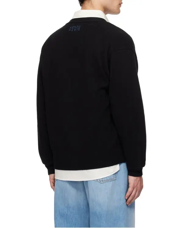 Kenzo Happy Tiger Patch Knit Cardigan