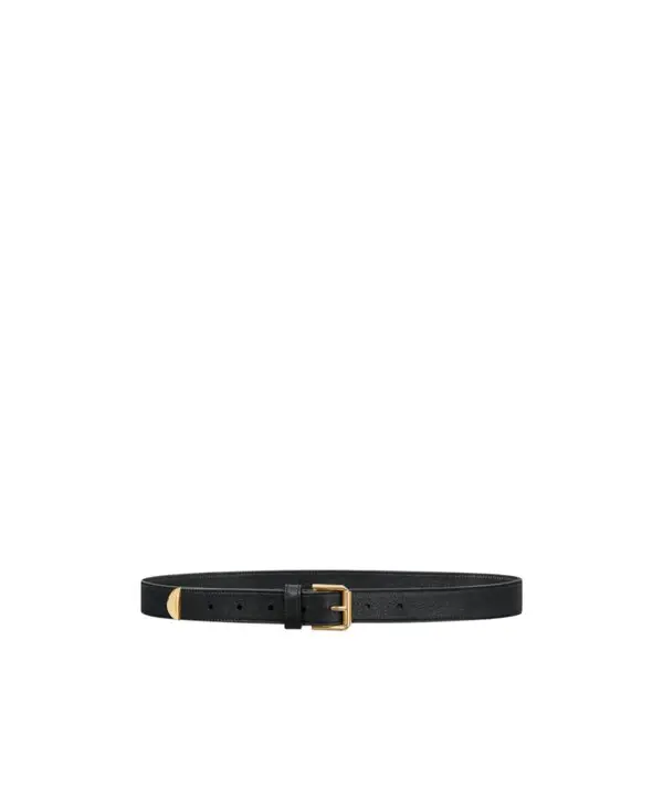 Givenchy Voyou Belt In Shiny Calfskin Leather - Black
