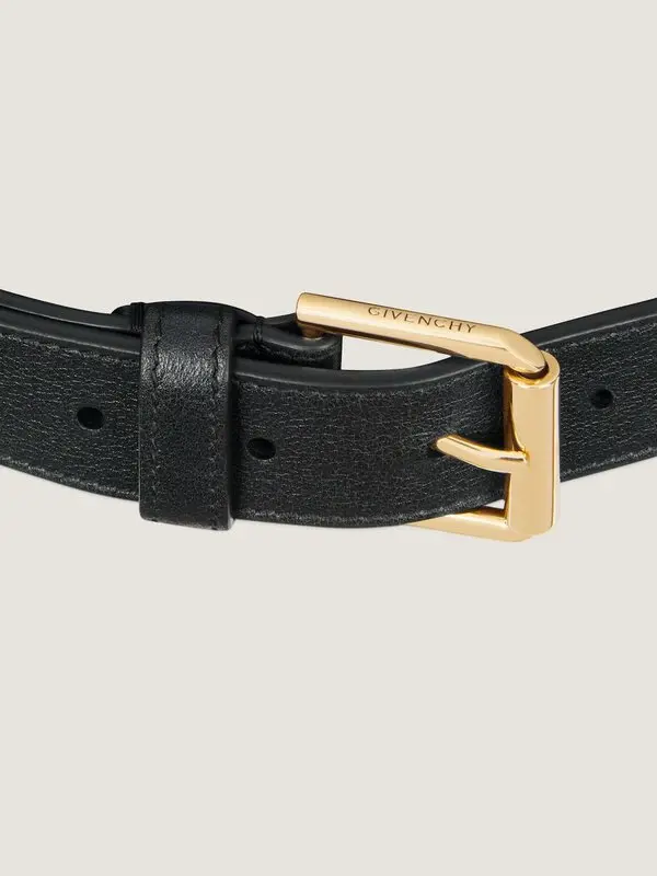 Givenchy Voyou Belt In Shiny Calfskin Leather