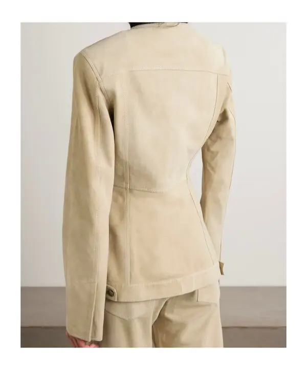 HAIKURE Temple Paneled Suede Jacket