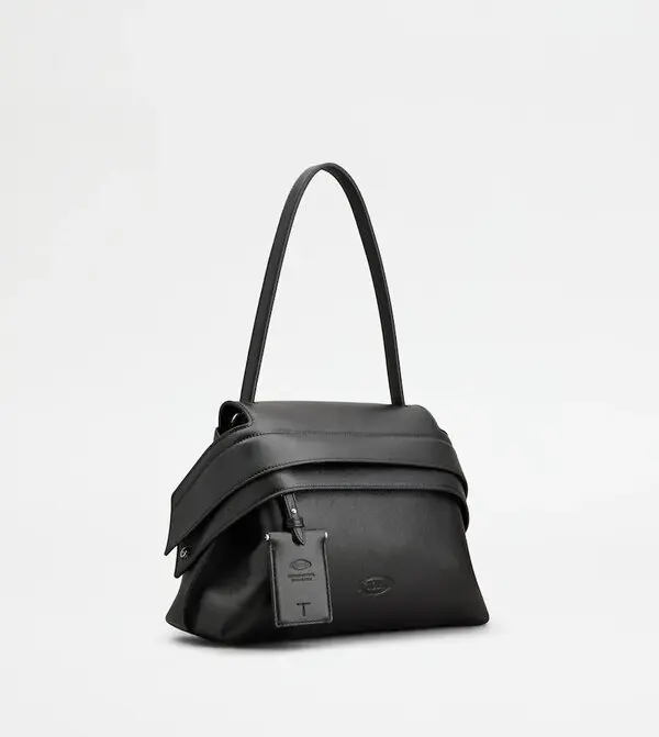 TOD'S Wave Logo Embossed Shoulder Bag