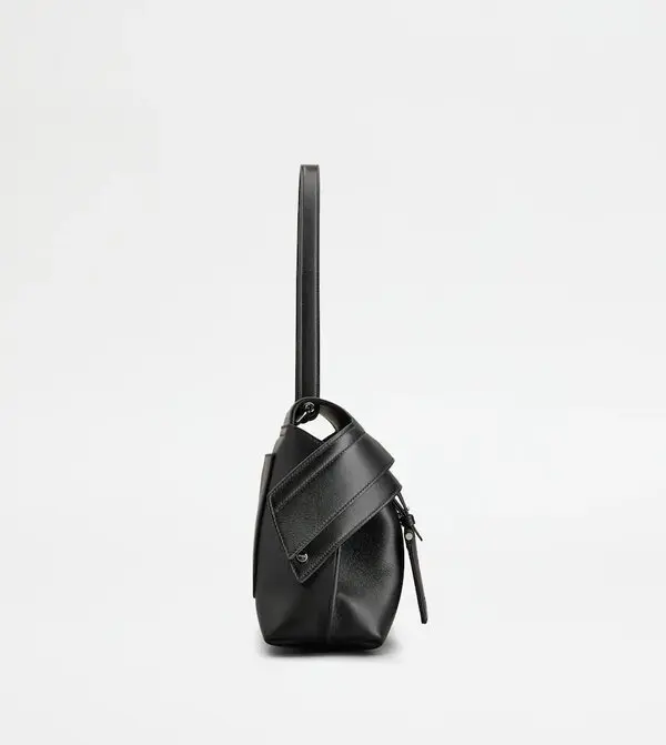 TOD'S Wave Logo Embossed Shoulder Bag
