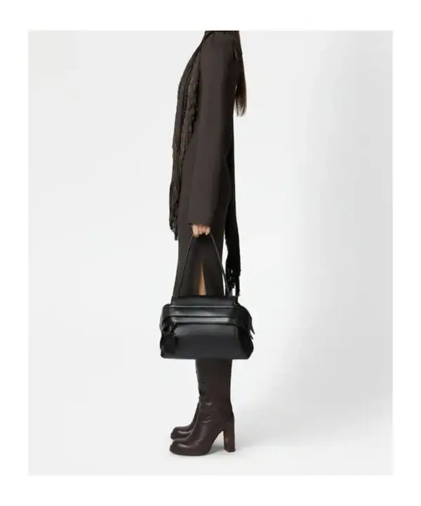 TOD'S Wave Logo Embossed Shoulder Bag