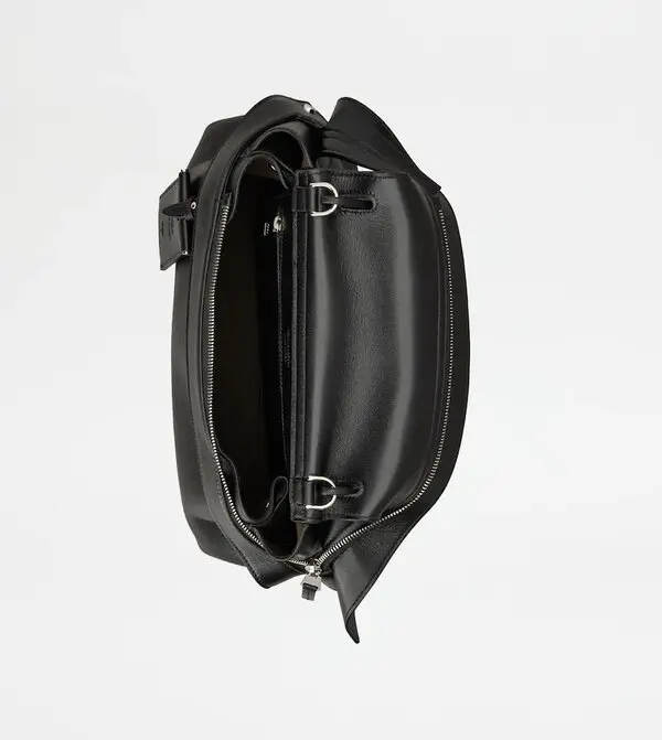 TOD'S Wave Logo Embossed Shoulder Bag