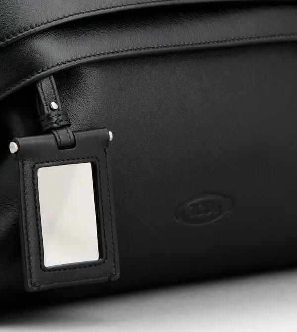 TOD'S Wave Logo Embossed Shoulder Bag