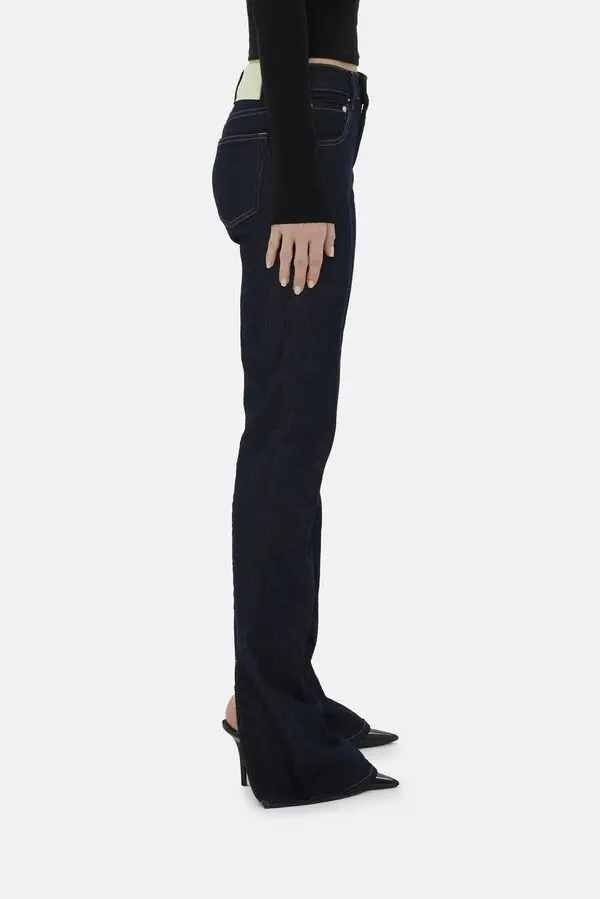 HAIKURE Split-hem Jeans - Black