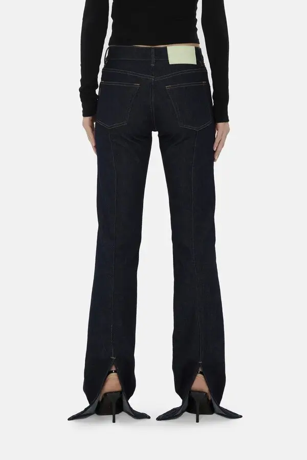HAIKURE Split-hem Jeans - Black