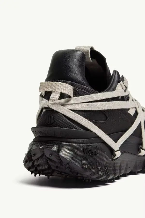 Moncler Trailgrip Megalace Leather Sneakers - Black