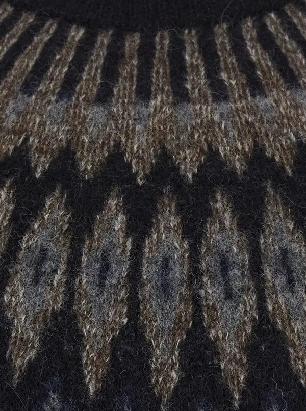 ROBERTO COLLINA Jacquard Crew Neck Knitted Sweater