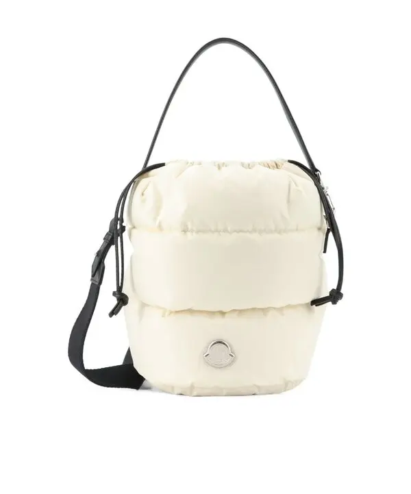 Moncler Logo Bucket Bag - White