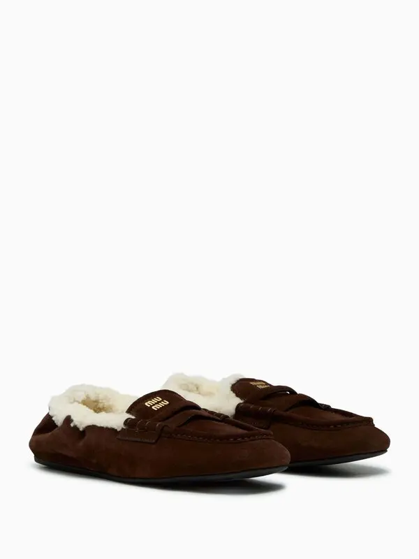 Miu Miu Logo Loafers